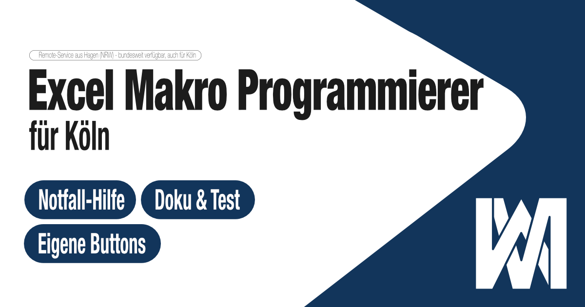 Excel Makro Programmierer für Köln zum Festpreis